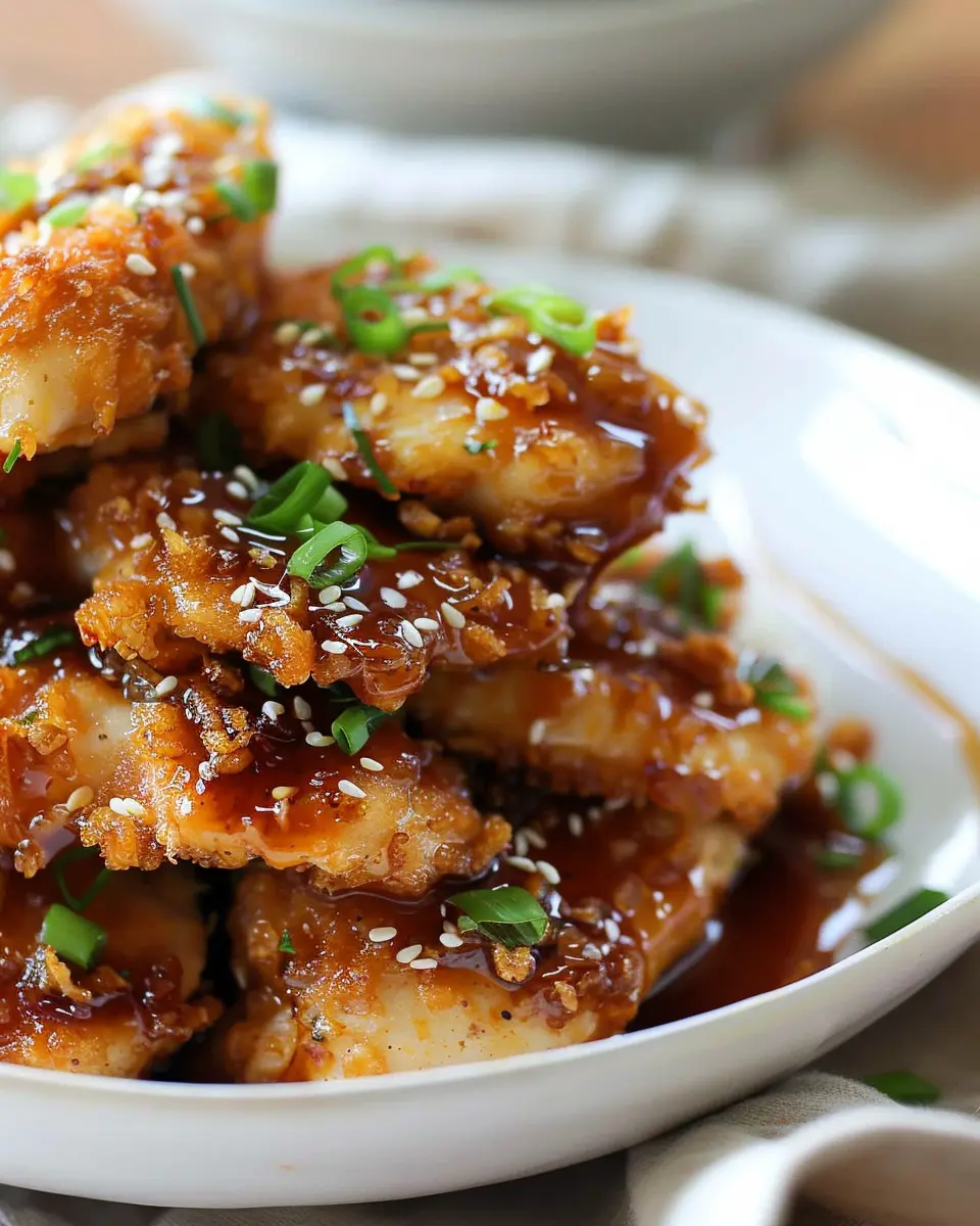 crispy honey garlic chicken