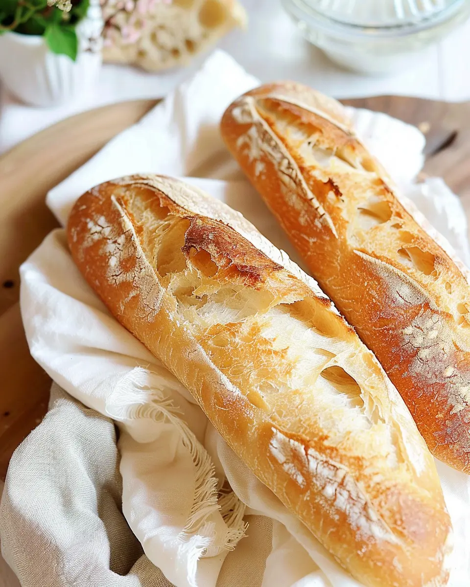 small batch mini baguette bread