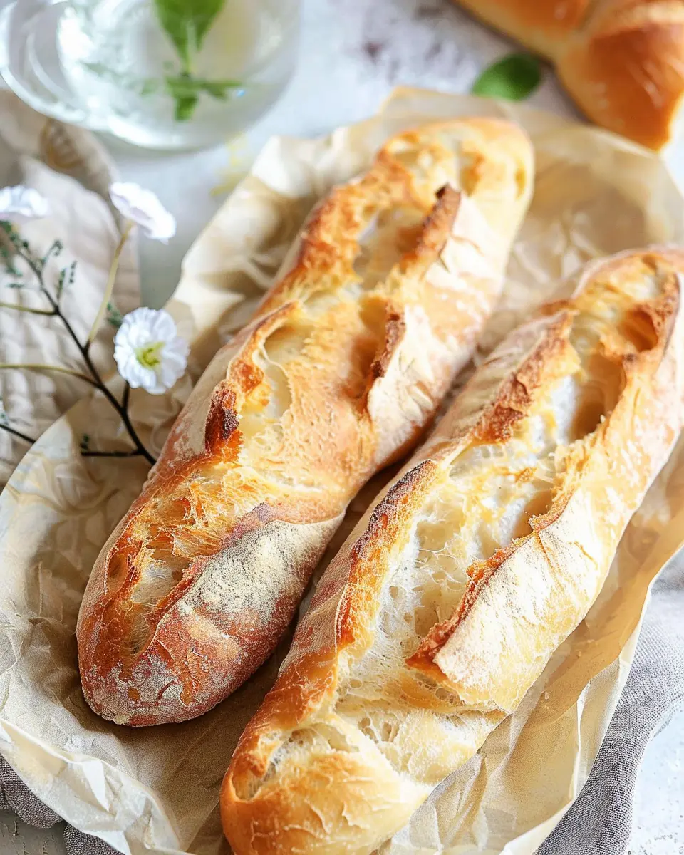 small batch mini baguette bread