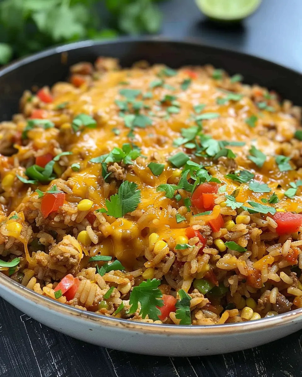 cheesy taco rice